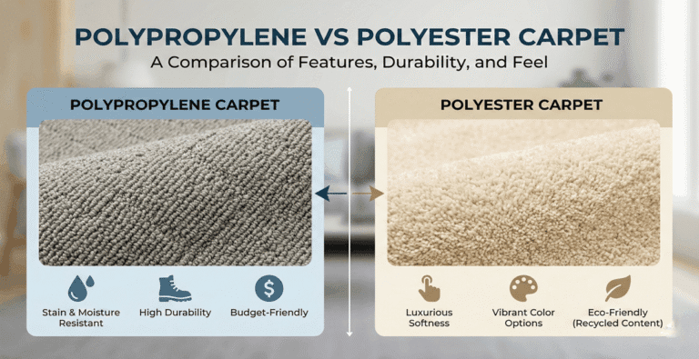 Polypropylene vs Polyester Carpet: Olefin vs PET Guide